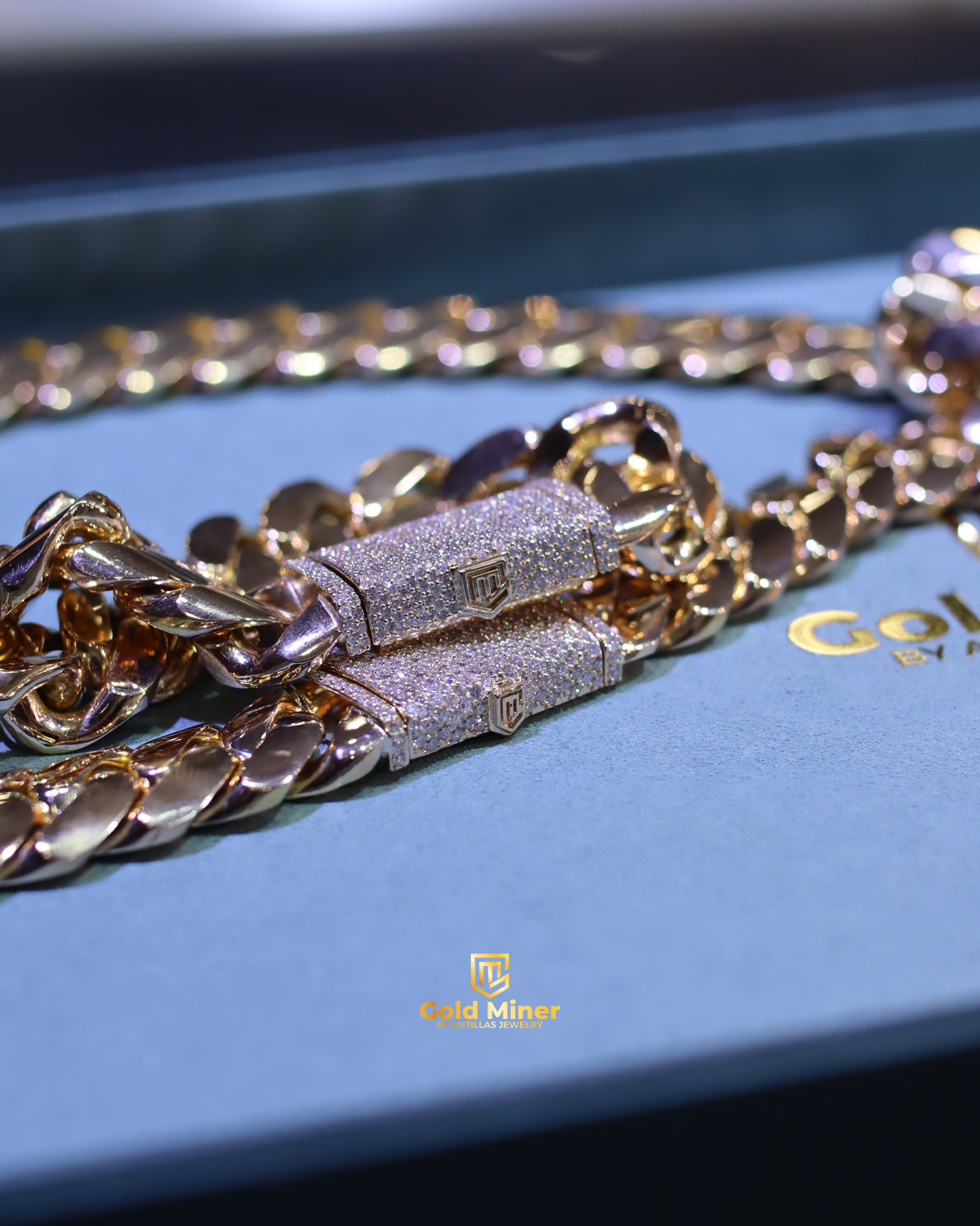 Cuban diamond lock – Gold Miner Jewelry